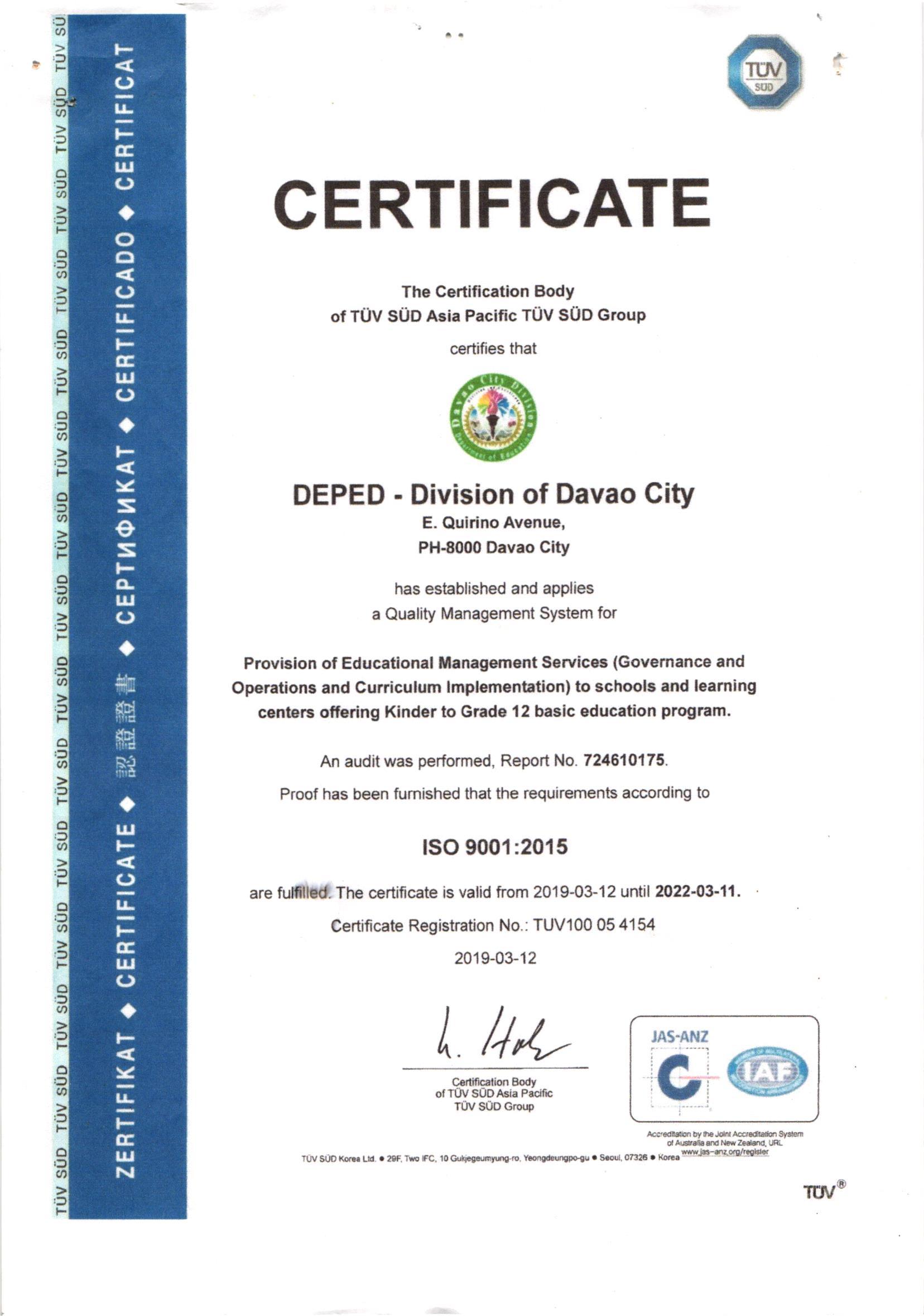 CABANTIAN NATIONAL HIGH SCHOOL - Transparency